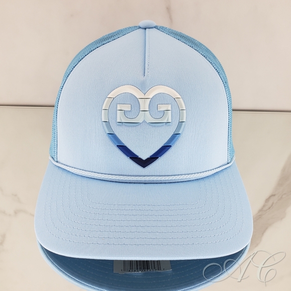 G/FORE | Accessories | Gfore Hat Cap Trucker Hat Sky Blue Striped Heart ...